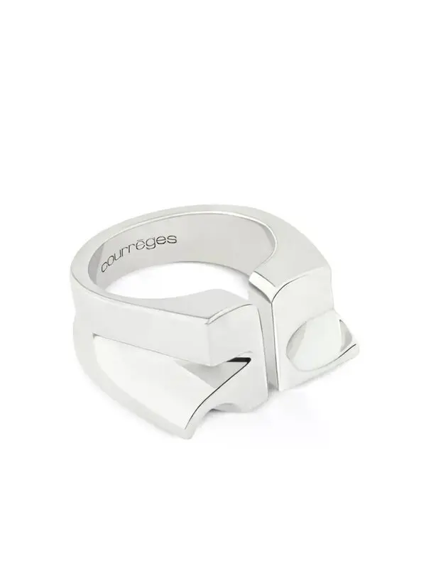 COURREGES Ac Signet Ring - Silver