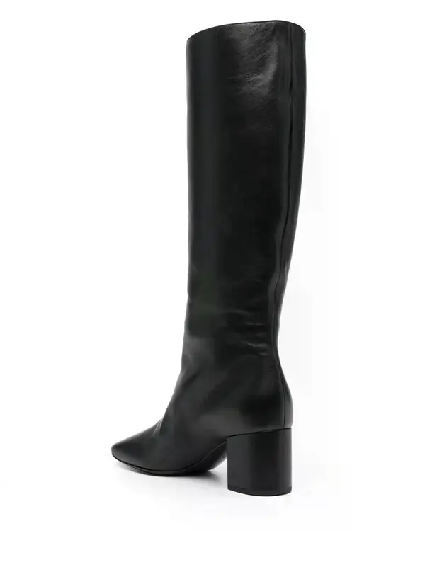 Dolce & Gabbana Jackie 60mm Logo-plaque Leather Boots