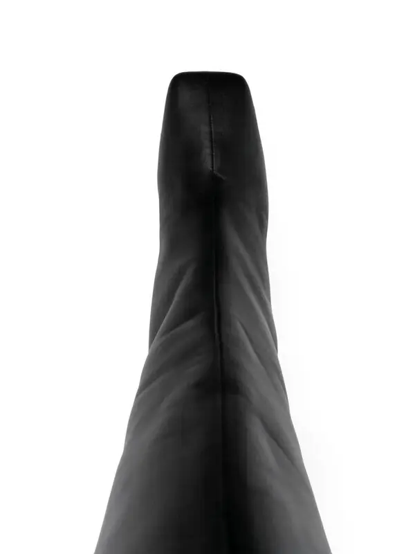 Dolce & Gabbana Jackie 60mm Logo-plaque Leather Boots