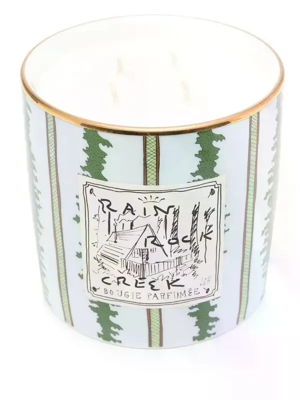 GINORI 1735 Rain Rock Creek Four-wick Candle - Blue
