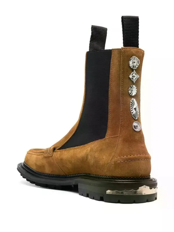 TOGA VIRILIS Stud-embellished Suede Boots