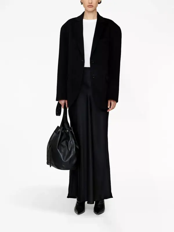 ANINE BING Flared Silk Maxi Skirt