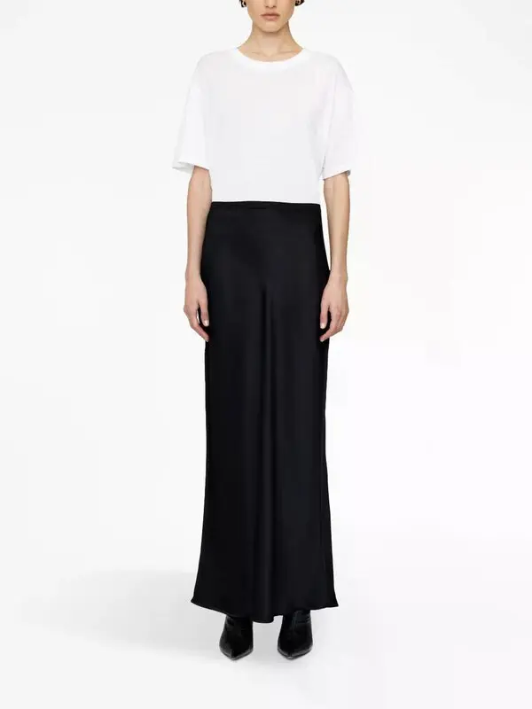 ANINE BING Flared Silk Maxi Skirt