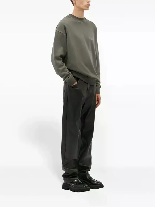 MSGM Logo-print Cotton Sweatshirt - Grey