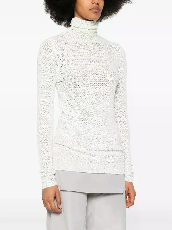 TOTEME High-neck Crochet-knit Jumper