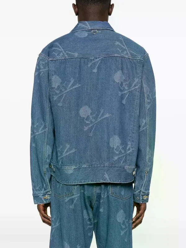 MASTERMIND WORLD Monogram-pattern Denim Jacket