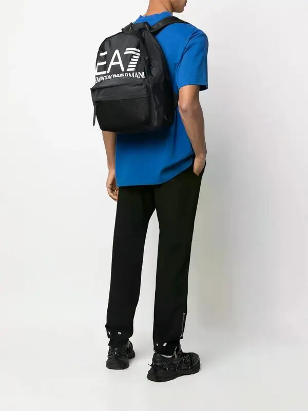 EA7 Logo-print Backpack