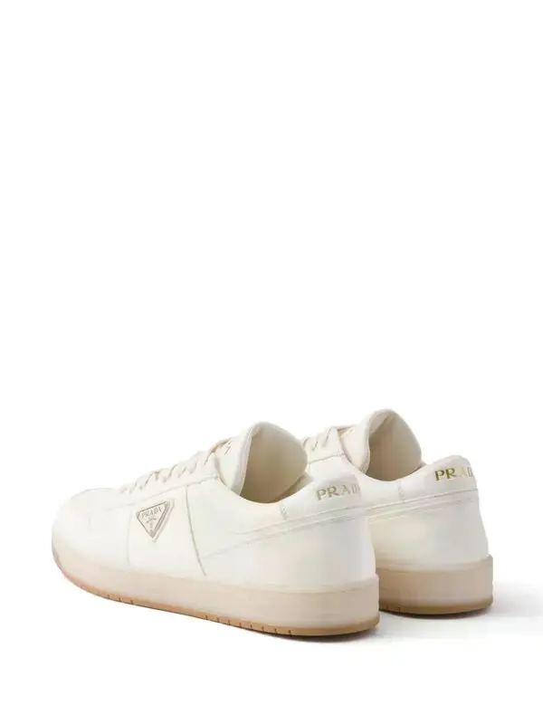 Prada Downtown Leather Sneakers - Neutrals