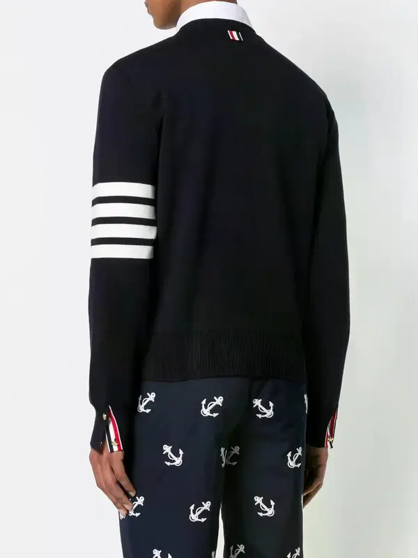 Thom Browne 4-bar Milano Stitch Jumper - Blue