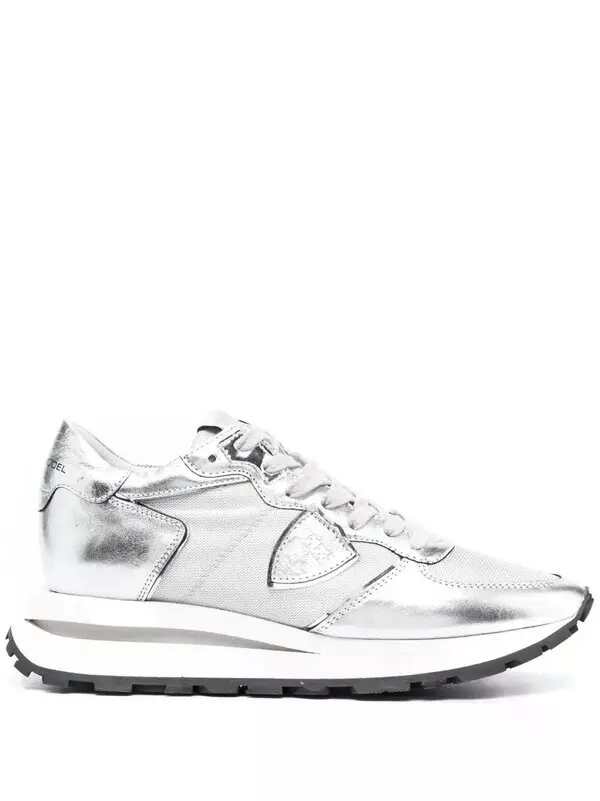 Philippe Model Leather Panelled Low-top Sneakers - Silver