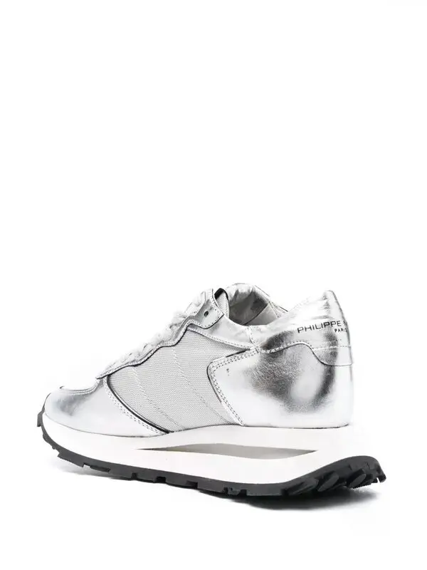 Philippe Model Leather Panelled Low-top Sneakers - Silver