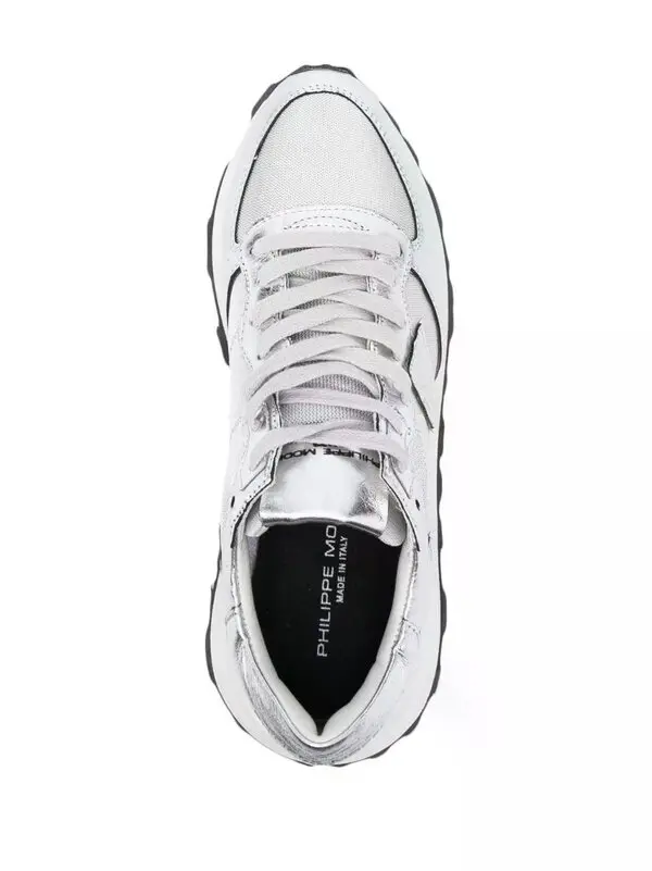 Philippe Model Leather Panelled Low-top Sneakers - Silver