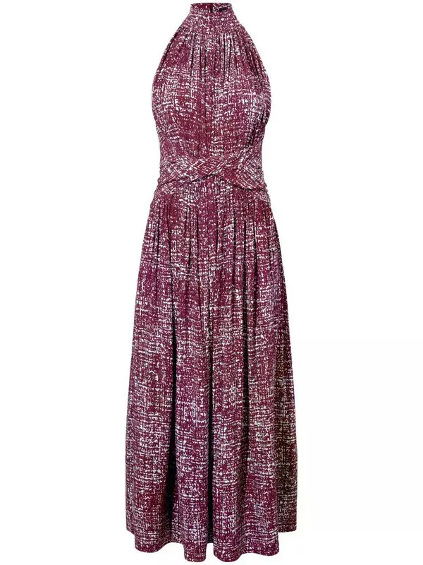 Proenza Schouler Lola Halterneck Dress - Red