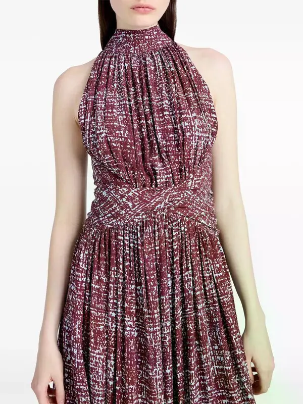 Proenza Schouler Lola Halterneck Dress - Red