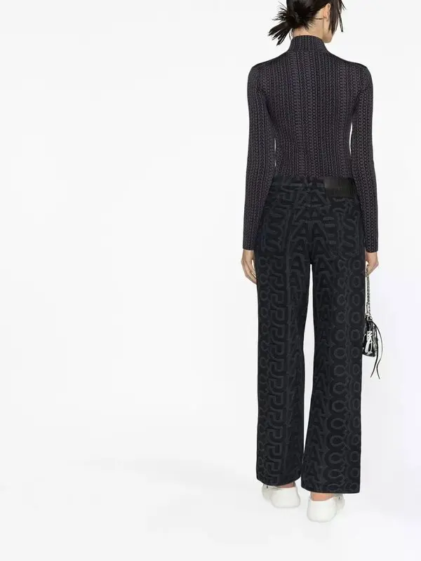 Marc Jacobs The Monogram Compact-knit Mock-neck Jumper