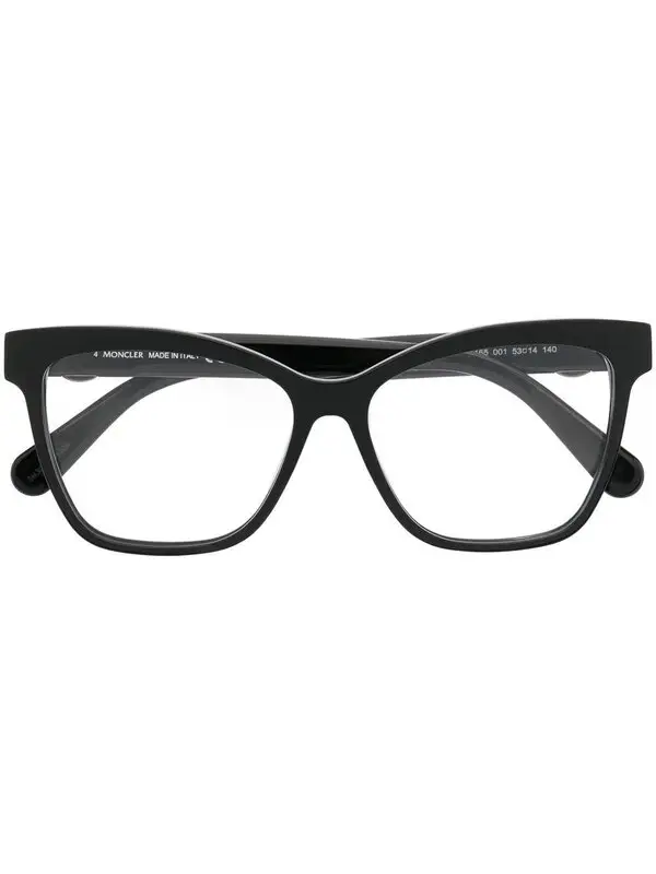 Moncler Logo-plaque Detail Glasses - Black