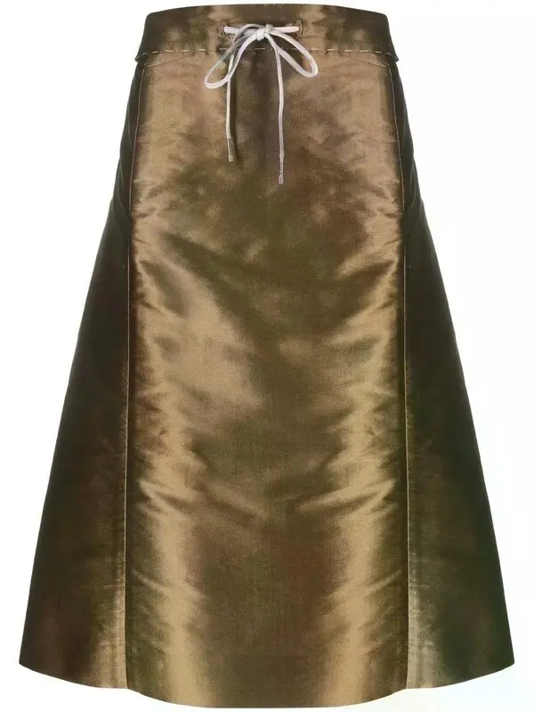 MAISON MARGIELA Moiré-effect Drawstring Skirt