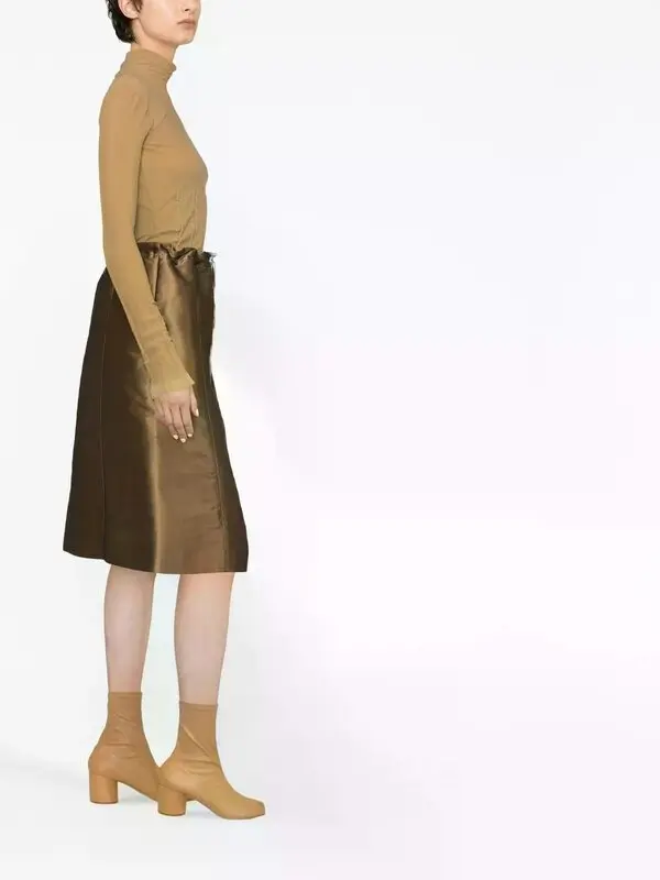 MAISON MARGIELA Moiré-effect Drawstring Skirt