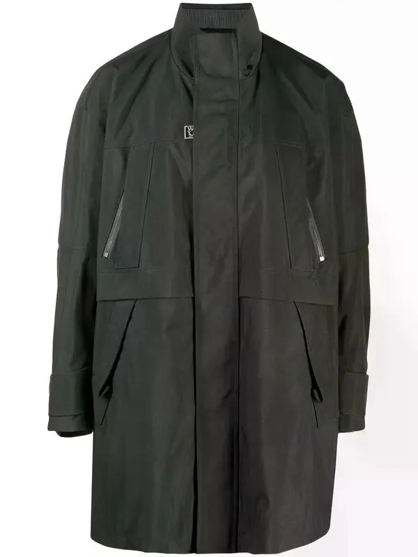 WOOYOUNGMI Logo-plaque Zip-up Coat
