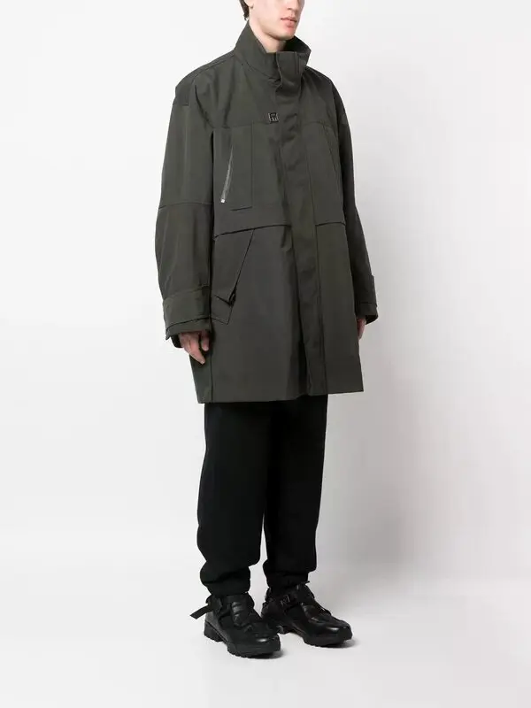 WOOYOUNGMI Logo-plaque Zip-up Coat