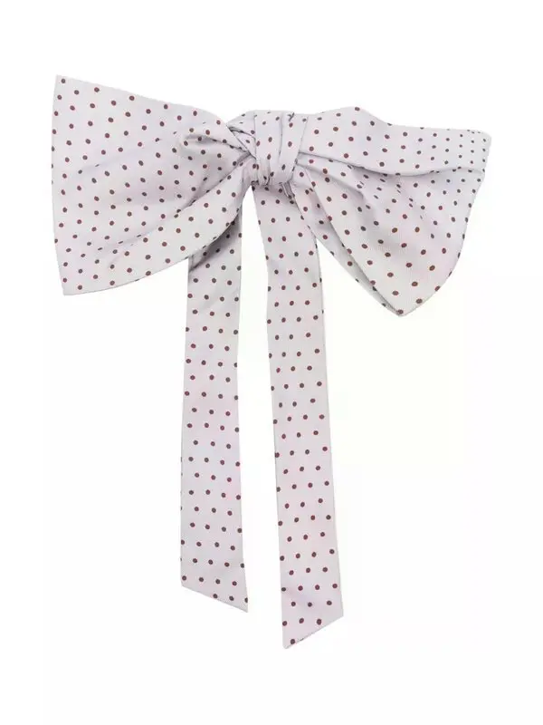 Etro Silk Polka Dot Bow Tie - Neutrals