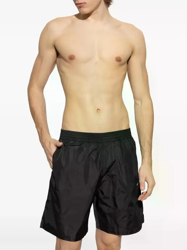 Off-White Logo-print Swim Shorts