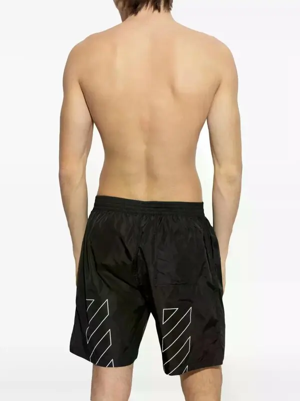 Off-White Logo-print Swim Shorts