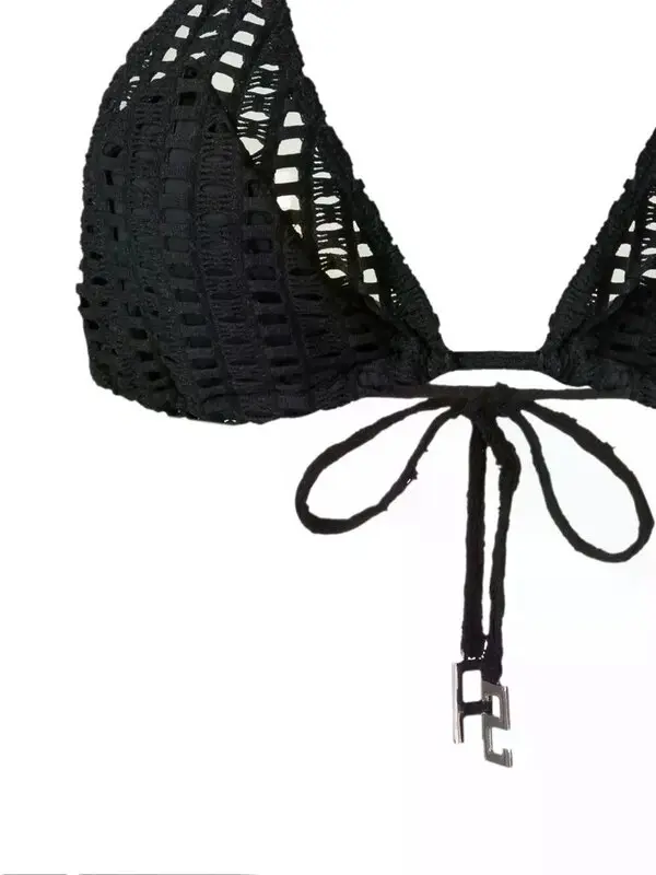 AMIR SLAMA Open-knit Triangle Bikini Set