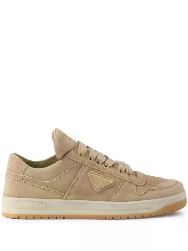 Prada Downtown Suede Sneakers - Neutrals