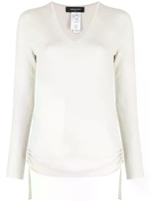 Fabiana Filippi V-neck Knitted Jumper - Neutrals