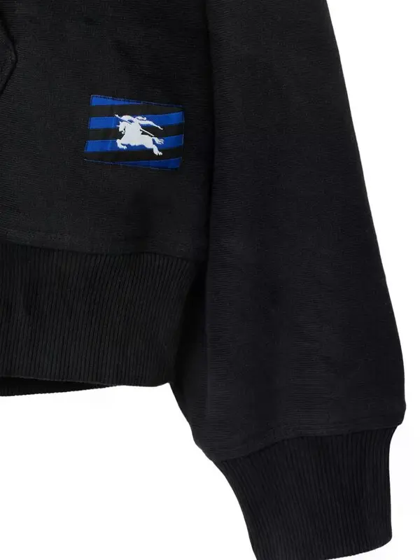 Burberry Equestrian Knight Appliqué Cotton Hoodie