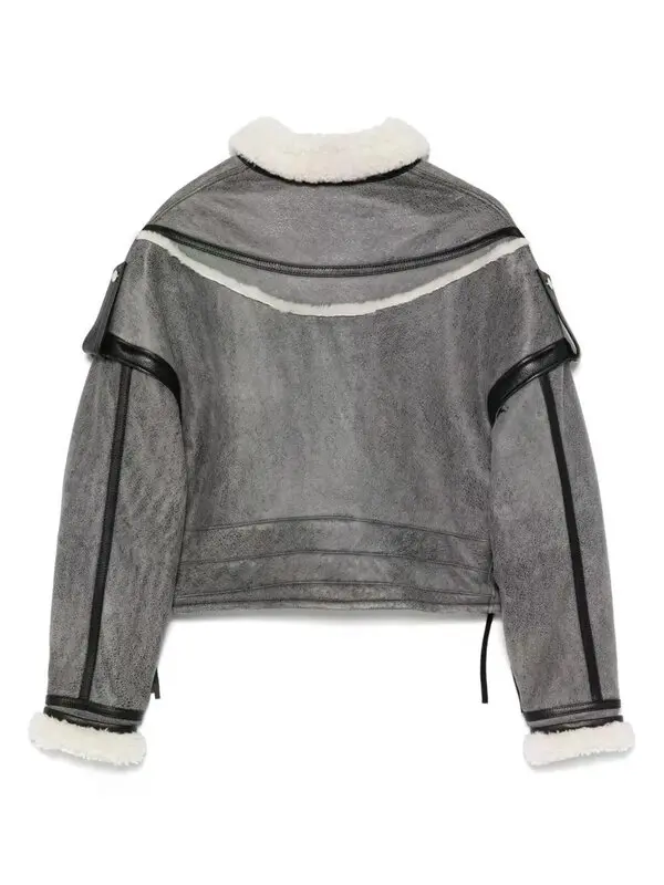 MANOKHI Shearling-collar Jacket