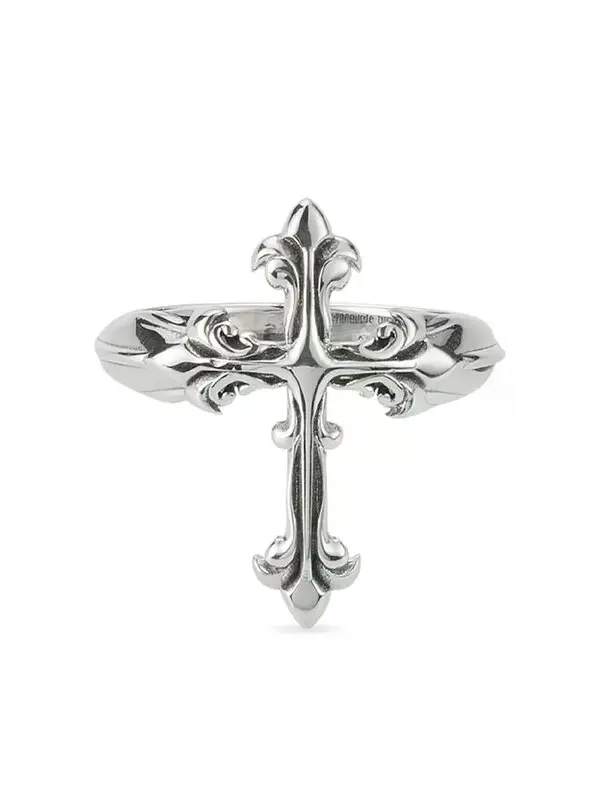 Emanuele Bicocchi Fleury Cross Statement Ring - Silver