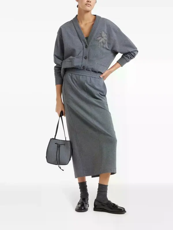Brunello Cucinelli Sleeveless Silk Top - Grey