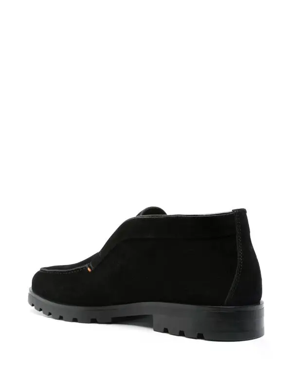 Santoni Suede Boots With Shearling Lining