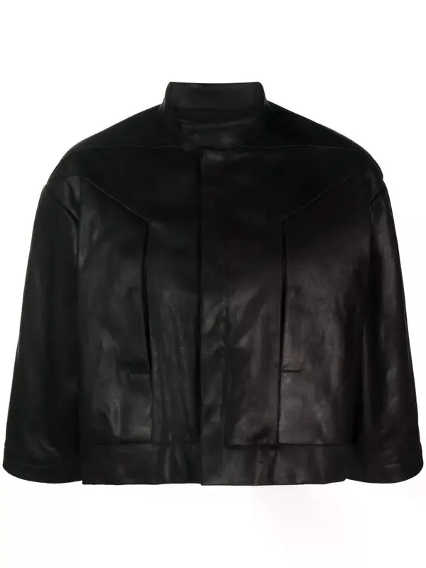 Rick Owens Cropped Leather Jacket