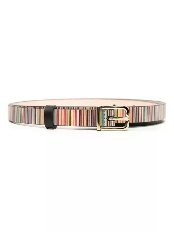 Paul Smith Striped Leather Belt - Multicolour