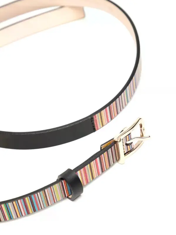 Paul Smith Striped Leather Belt