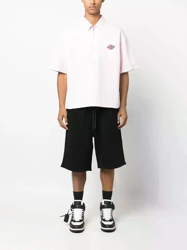 Off-White Organic Cotton Track Shorts - Black
