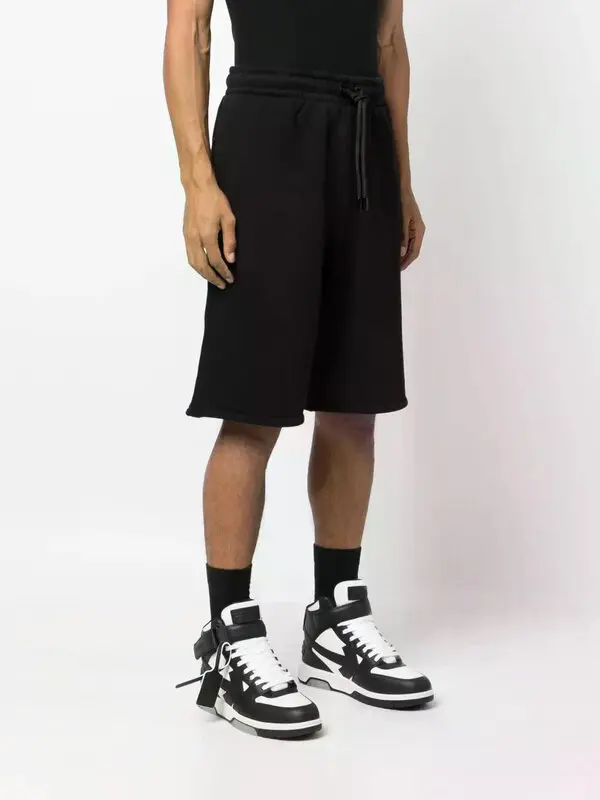 Off-White Organic Cotton Track Shorts - Black