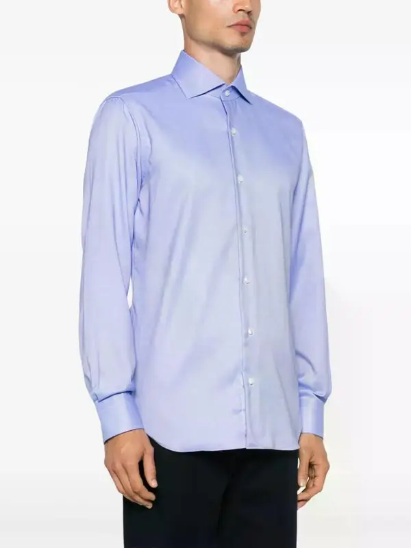 BARBA NAPOLI Cotton Shirt - Blue