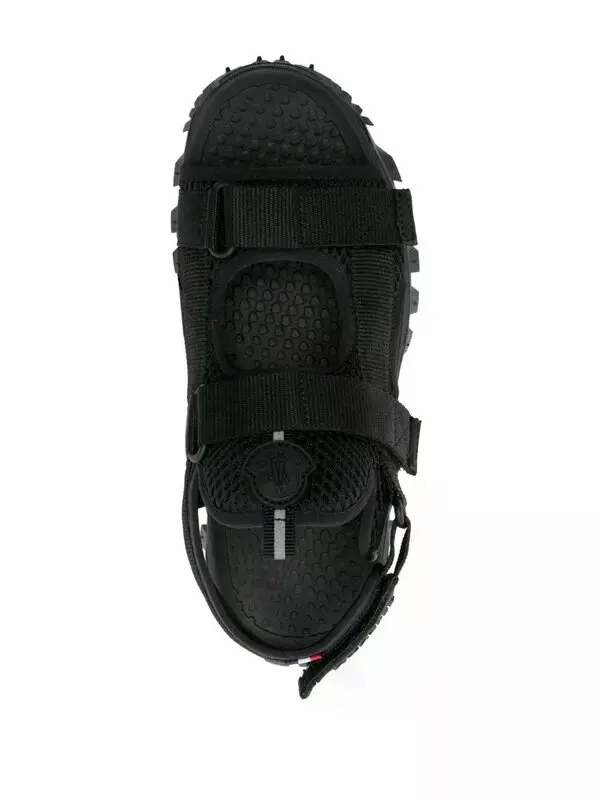 Moncler Vela Logo-patch Sandals - Black