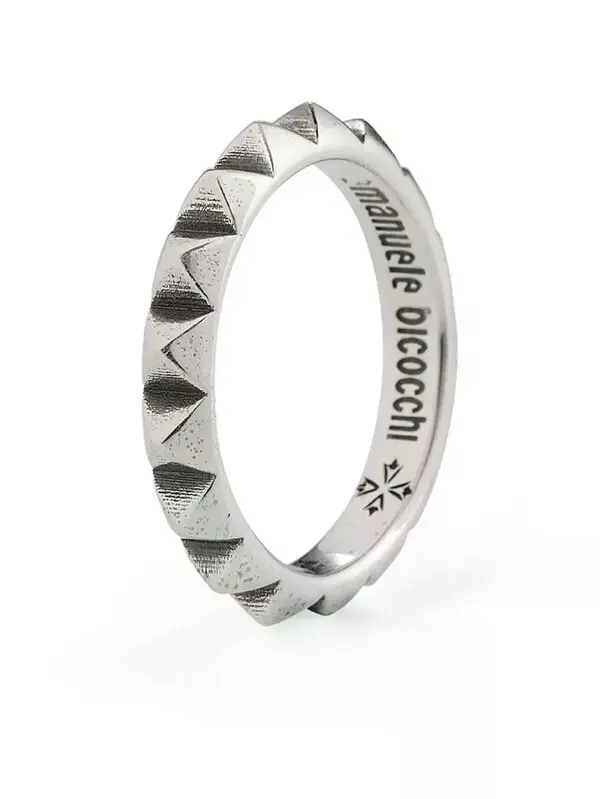 Emanuele Bicocchi Pyramid Band Ring - Silver