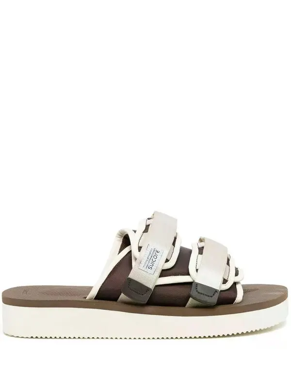 Suicoke Moto-po Touch-strap Sandals - Brown