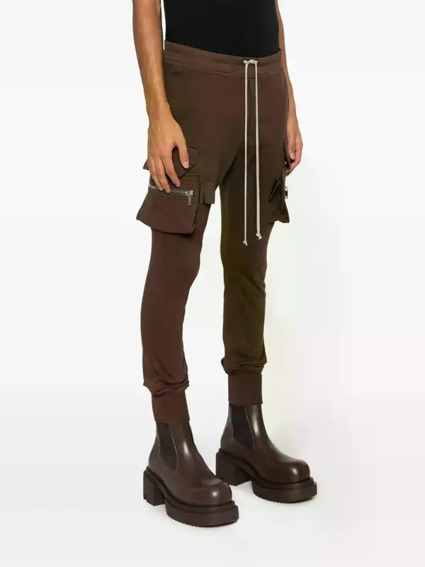Rick Owens Drawstring Drop-crotch Track Pants - Brown