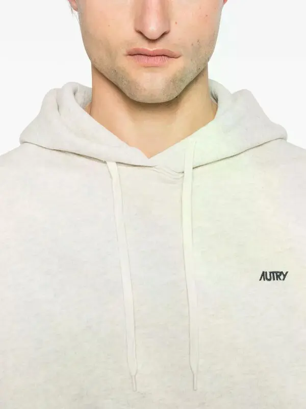 AUTRY Embroidered-logo Hoodie - Grey
