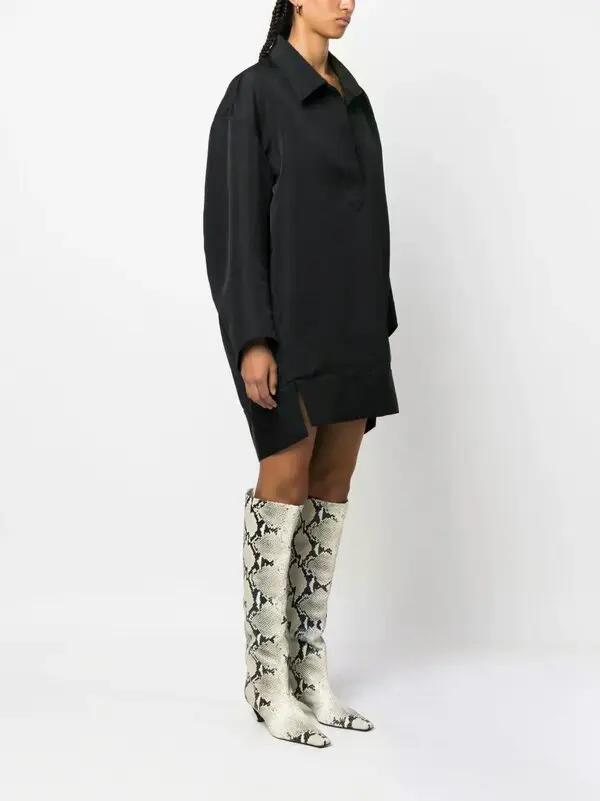Khaite The Kal Faille Mini Shirtdress