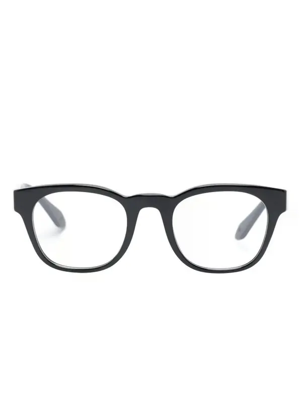 Giorgio Armani Logo Round-frame Glasses - Black