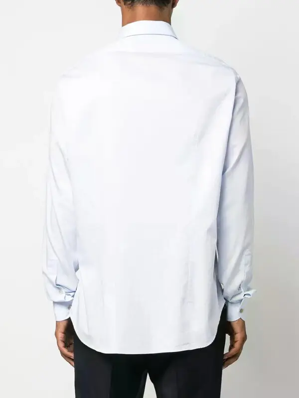Boglioli Spread-collar Cotton Shirt - Blue
