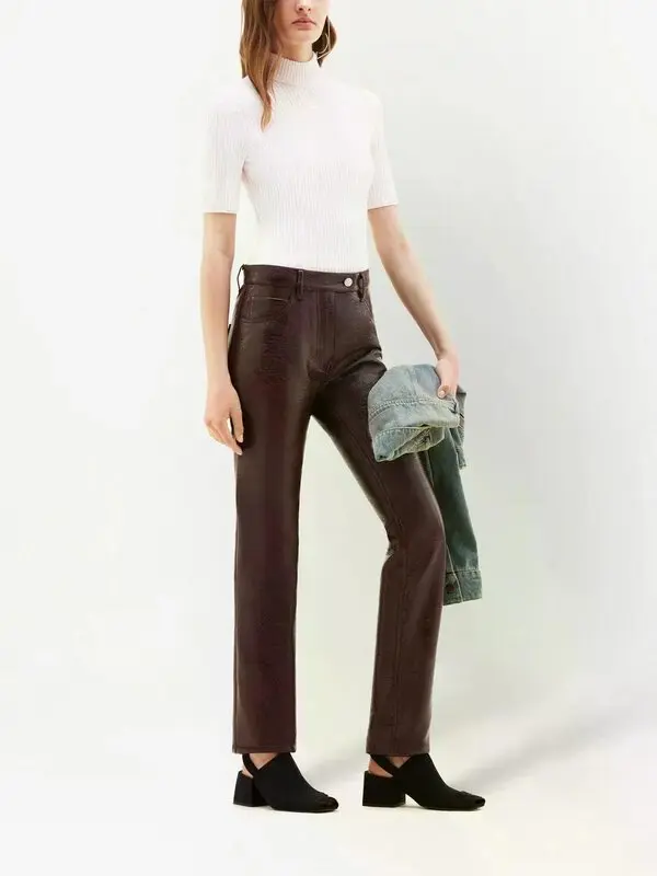 COURREGES Slim-cut Vinyl Trousers